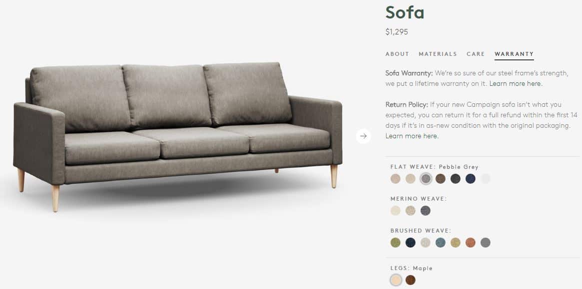 Campaign Living Furniture Review (Couch vs. Sofa vs. Chair)